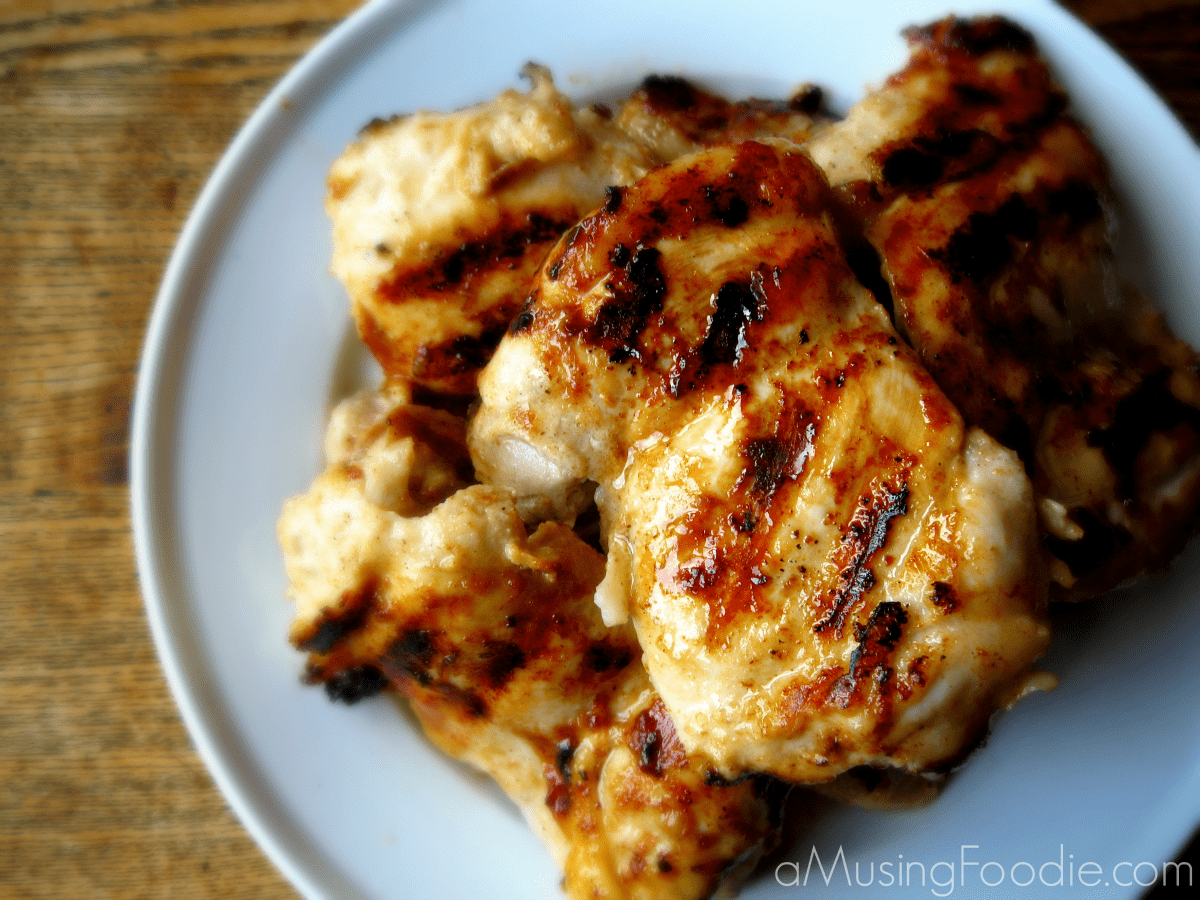 Grilled Ginger Spiced Chicken Thighs - Amusing Foodie