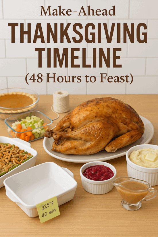 Make-Ahead Thanksgiving Timeline (48 Hours to Feast) - Amusing Foodie