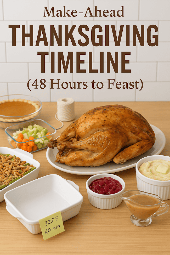 Make-Ahead Thanksgiving Timeline (48 Hours to Feast) - Amusing Foodie