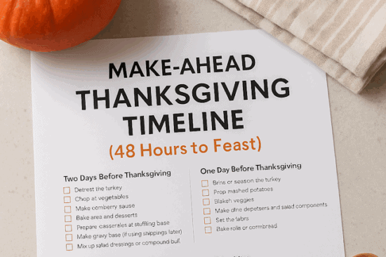 Make-Ahead Thanksgiving Timeline (48 Hours to Feast) - Amusing Foodie